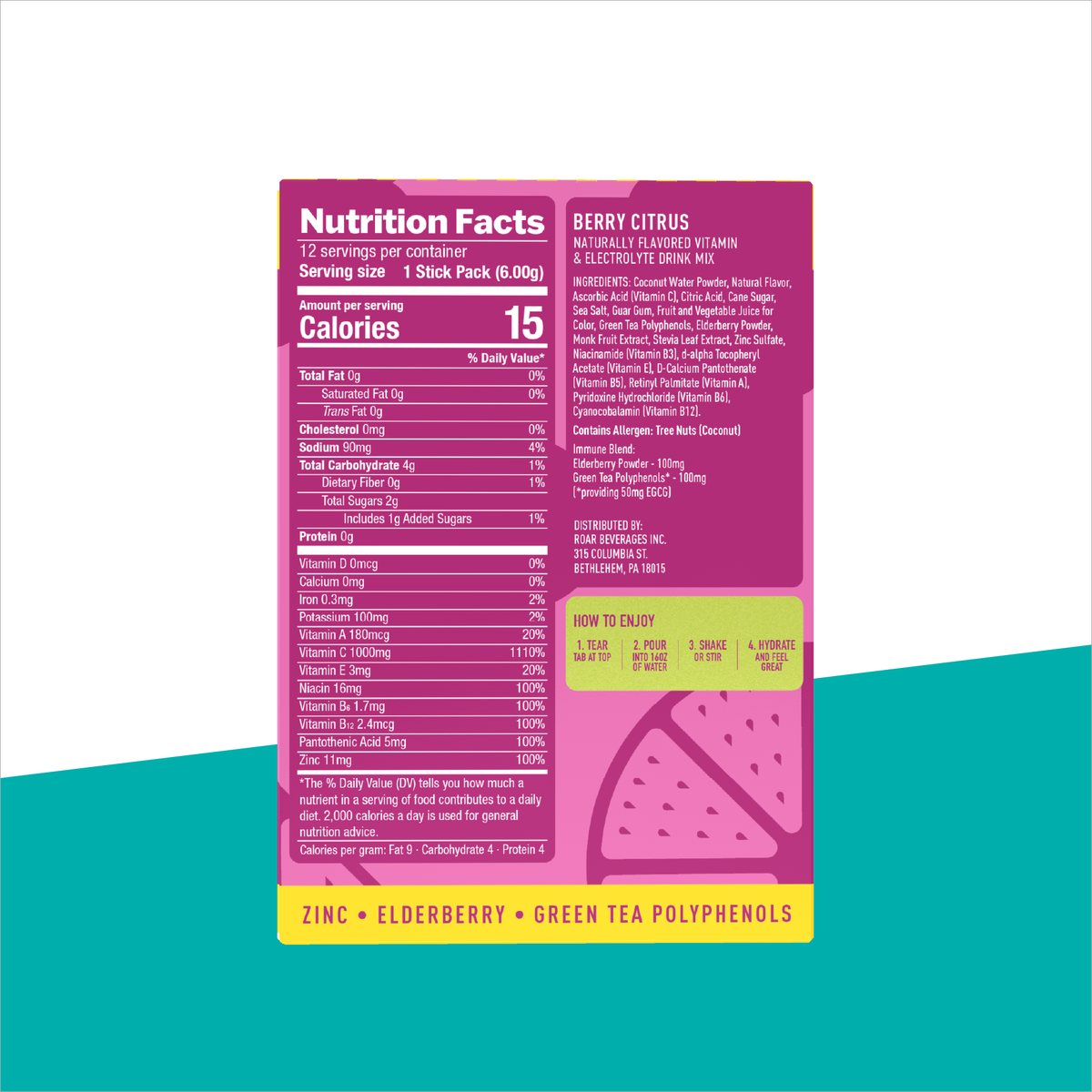 Berry Citrus Immune Support Powder (12 pack) – Roar Organic